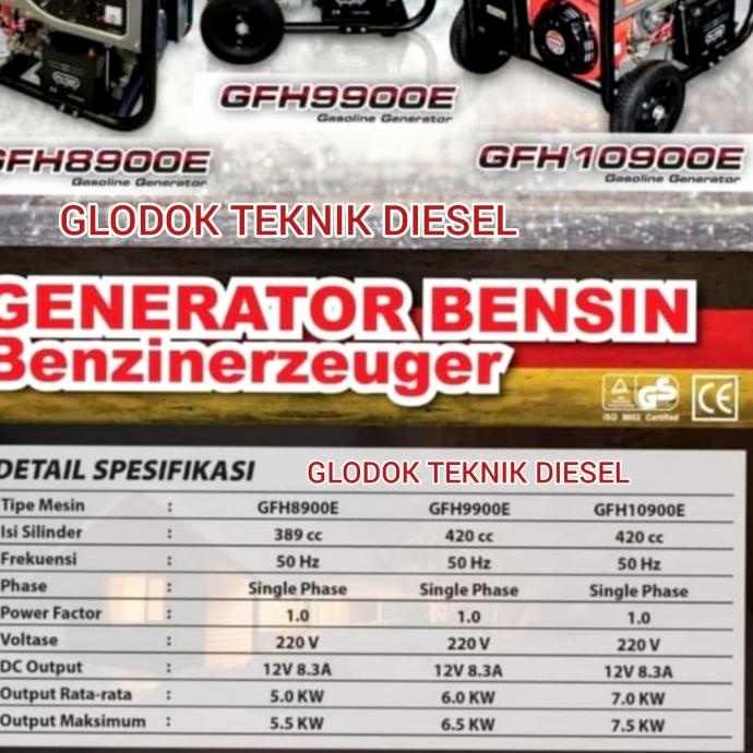 Jual Jual Murah Generator Genset Bensin 5000 Watt Starke GFH 8900 E ...