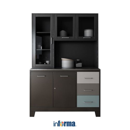 Jual Informa Sky Set Kabinet Dapur Metal - Hitam Kitchen Cabinet Lemari ...