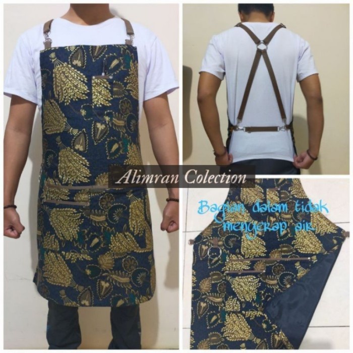 Jual Celemek - Celemek Masak Batik Apron Masak Batik Waiter | Shopee ...