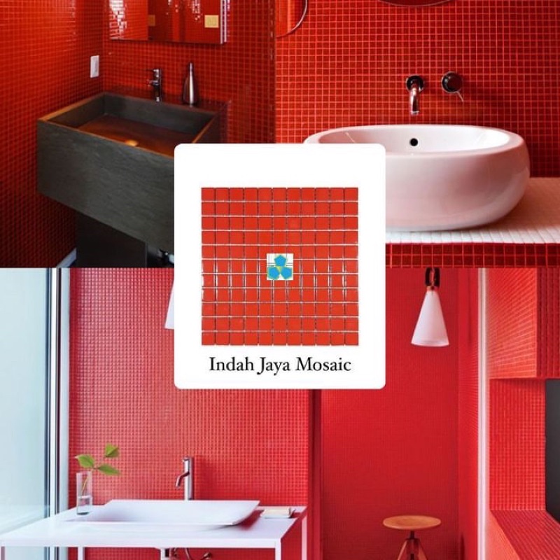 Jual Keramik Mosaic Merah | Shopee Indonesia