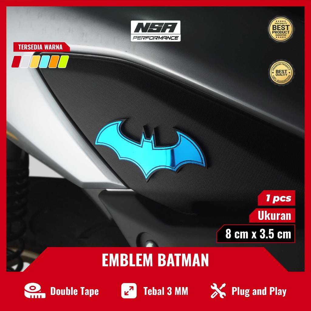 Jual Ori 1Pcs Emblem Batman Logo Batman Bukan Sticker Atau Stiker Motor ...