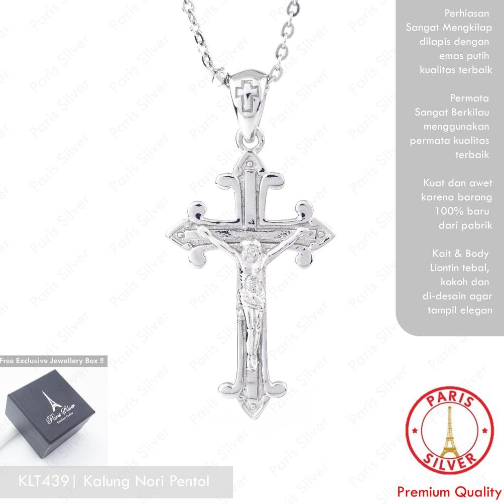 Jual Ready Kalung Salib Yesus Perak 925 Asli Lapis Emas Putih Sterling ...