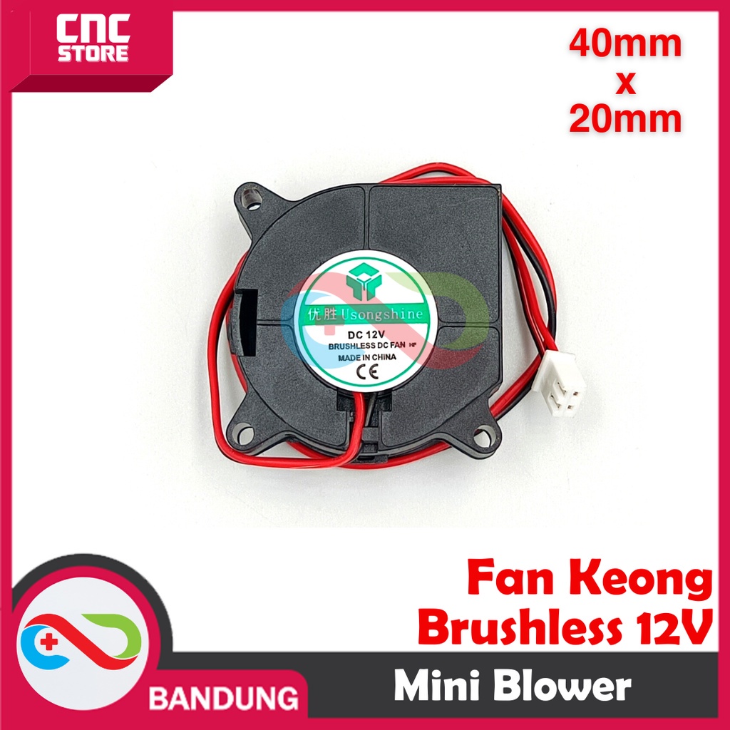 Jual MINI BLOWER FAN KEONG BRUSHLESS 12V COOLING TURBO 4020 40MMx20MM ...