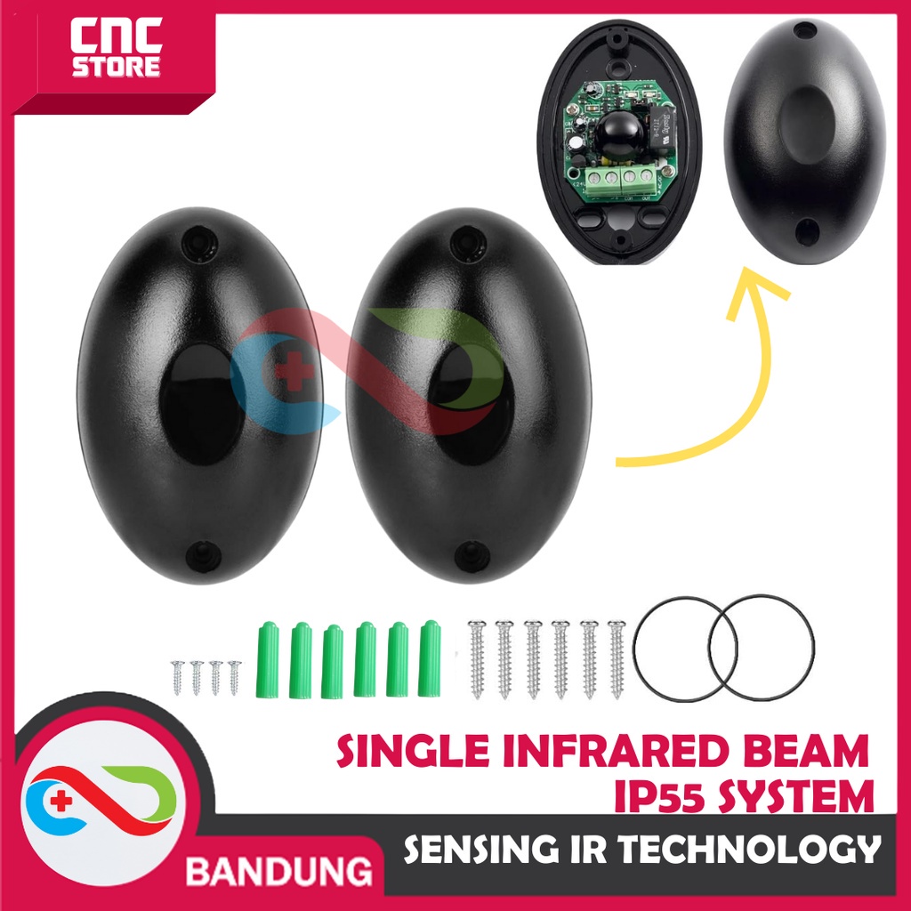 Jual SINGLE INFRARED BEAM SENSOR SENSING IR TECHNOLOGY ALARM IP55 ...