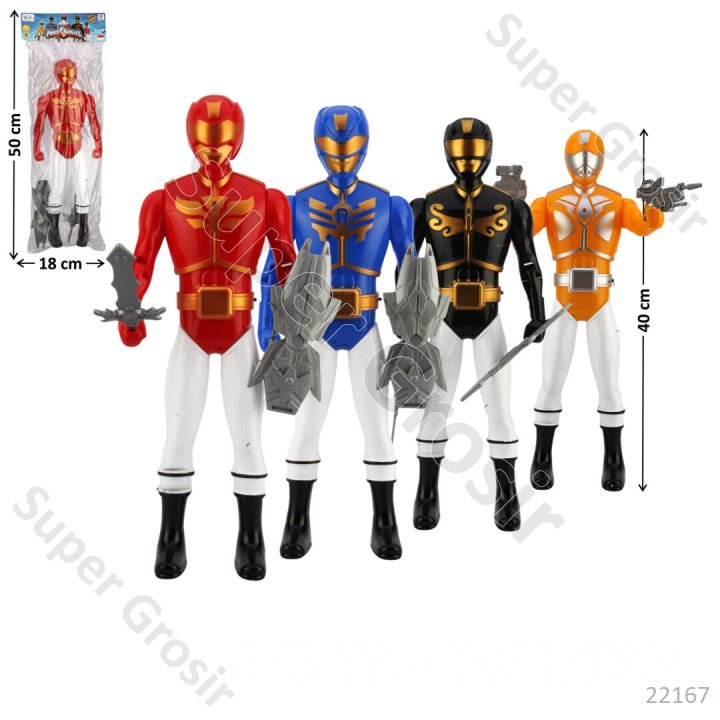 Jual Mainan Anak Figure Karakter Mirip Power Rangers B/O Suara Lampu ...