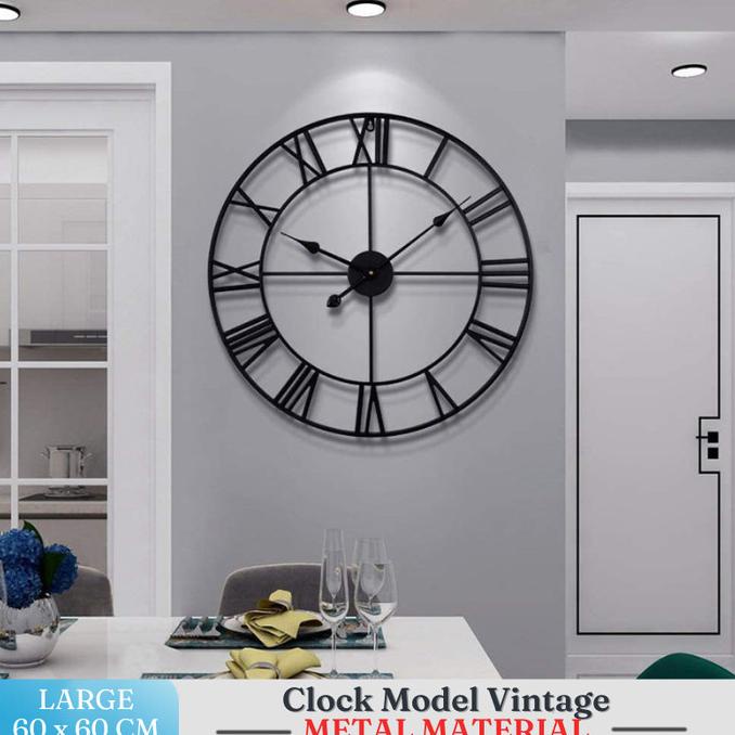 Jual Jam Dinding Besar Angka Romawi Gaya Eropa Vintage Unik | Shopee ...