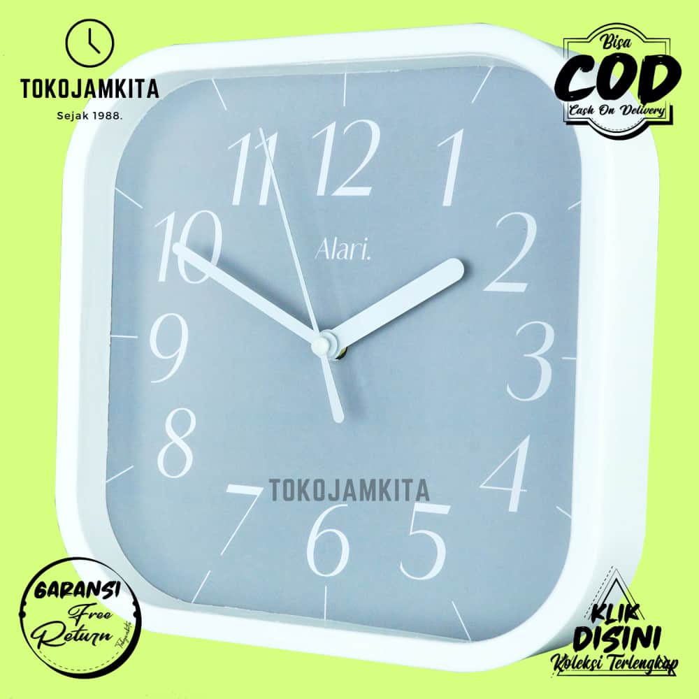 Jual Jam Dinding Quartz Hiasan Dinding Minimalis Keren Alari AL1115 ...