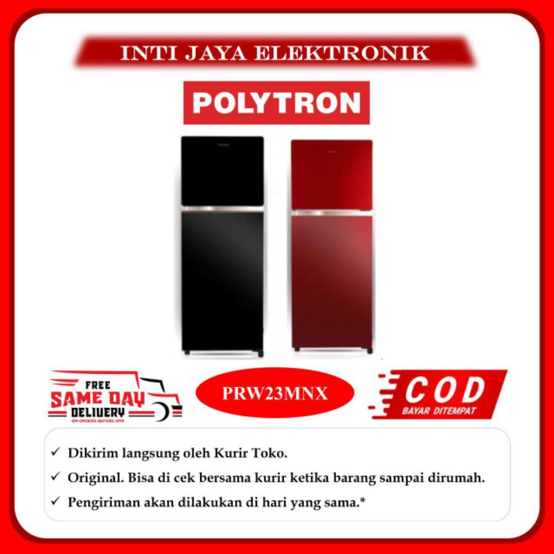 Jual KULKAS POLYTRON 2 PINTU JUMBO 220 Liter PRW 23 MNX / PRW23MNX ...