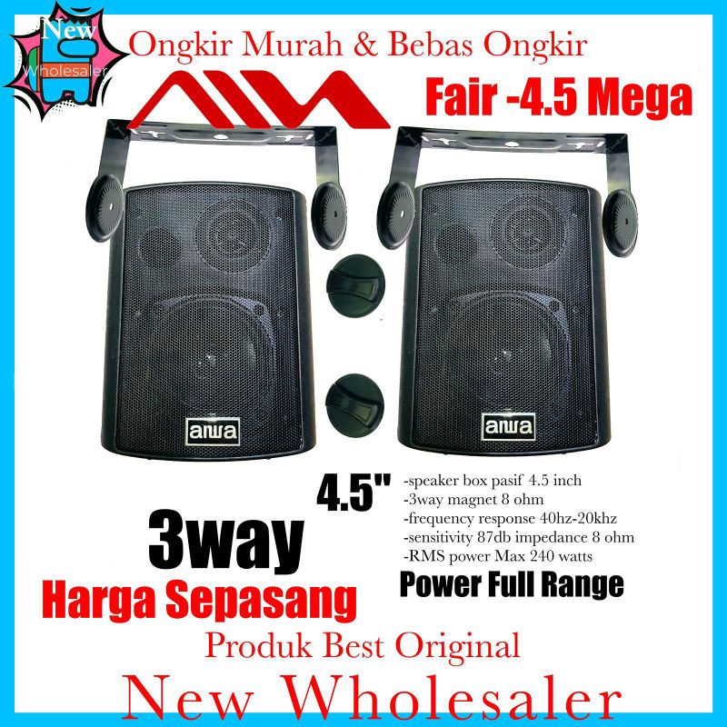 Jual Speaker Aiwa Fair 4.5 Mega Audio Monitor Cafe 4.5 inch 3 way Extra Bass | Shopee Indonesia