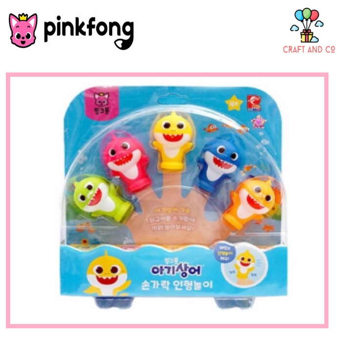 Jual Pinkfong Baby shark Finger puppet 5in1 Ori Korea | Shopee Indonesia