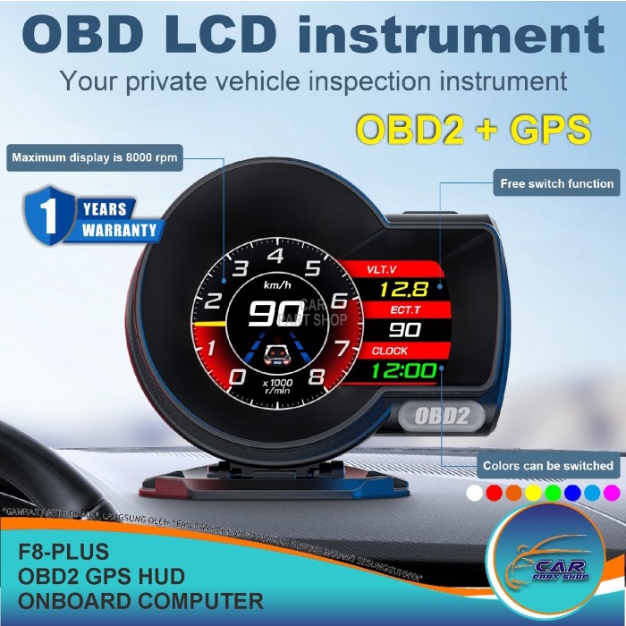 Jual OBD2 GPS HUD Smart Gauge Onboard Computer Speedo Digital Realtime ...