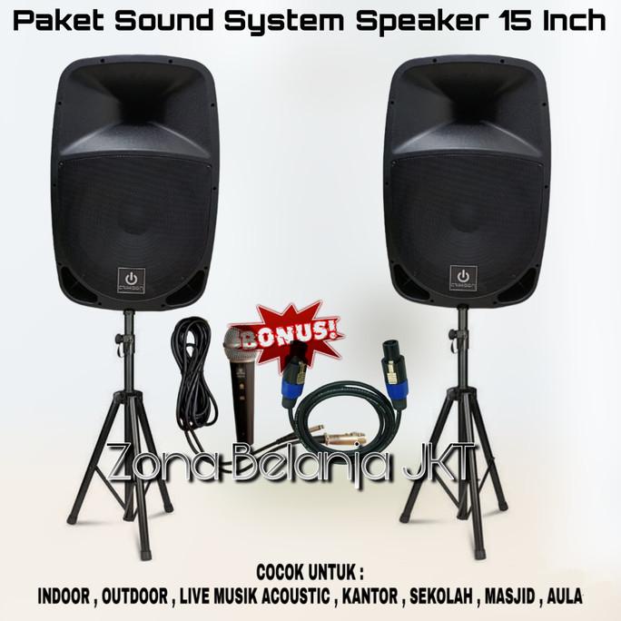 Jual Paket Sound System Indoor Outdoor Speaker Aktif 15 Inch Crimson ...