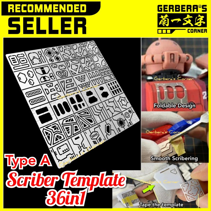 Jual Panel Line Scribing Template 36In1 Type A Scriber Guide Line Model ...