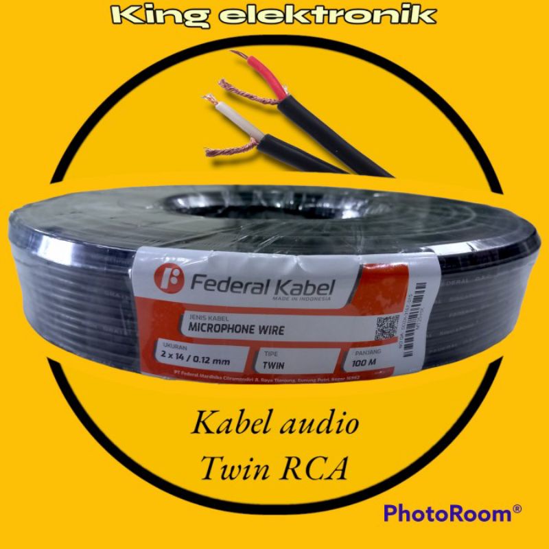 Jual KABEL TWIN RCA FEDERAL 2 x 14 HARGA PER METER | Shopee Indonesia