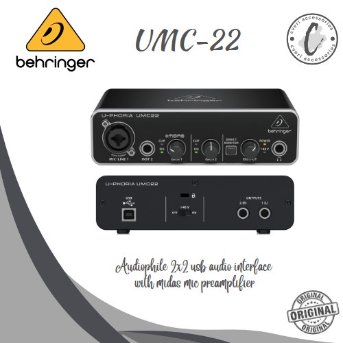 Jual Behringer Umc22 Usb Audio Interface Original Umc-22 Original Dan ...