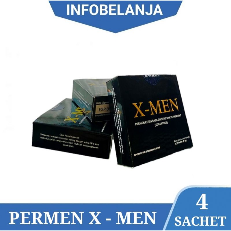 Jual X-Men Candy Original - Permen Stamina Pria Dewasa 1 Kotak Isi 4 ...