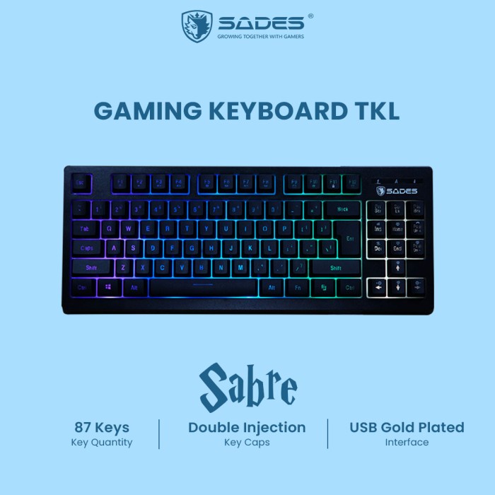 Jual Sades Sabre TKL RGB Gaming Keyboard | Shopee Indonesia