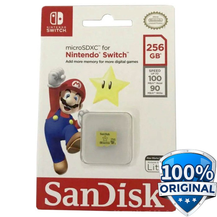 Jual Sandisk MicroSDXC Nintendo Switch UHS-1 (100MB/s) - 256GB Kuning ...