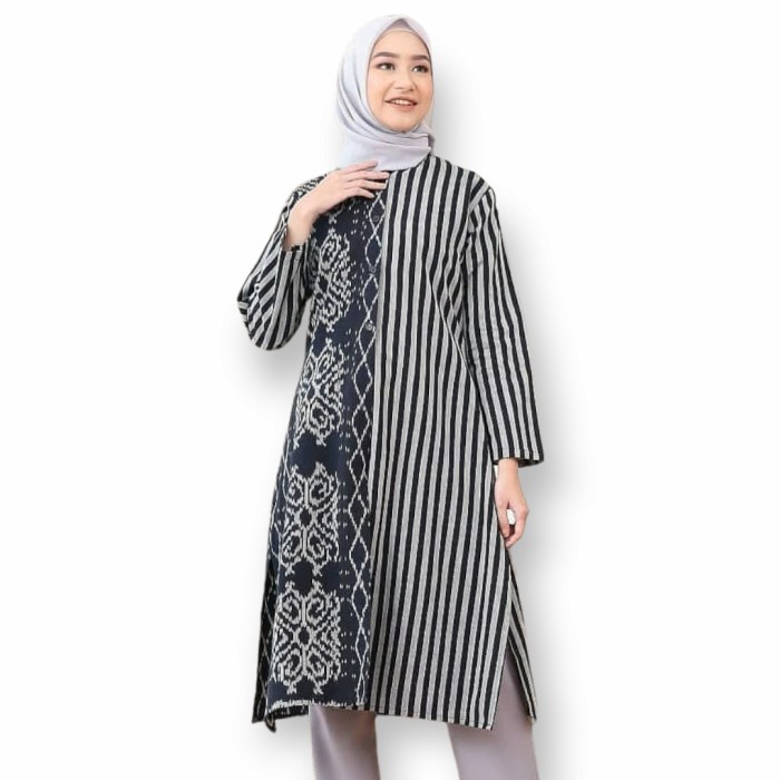 Jual (SALE) tunik tenun ikat troso/tunik batik wanita kekinian/baju tenun lurik DISKON | Shopee ...