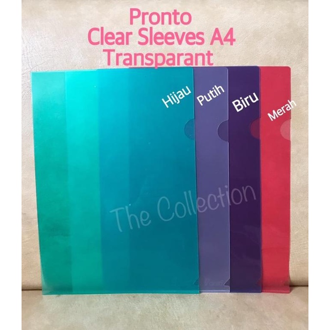 Jual ATK0541PR A4 Clear Sleeves Transparant Map Pronto Plastik File ...
