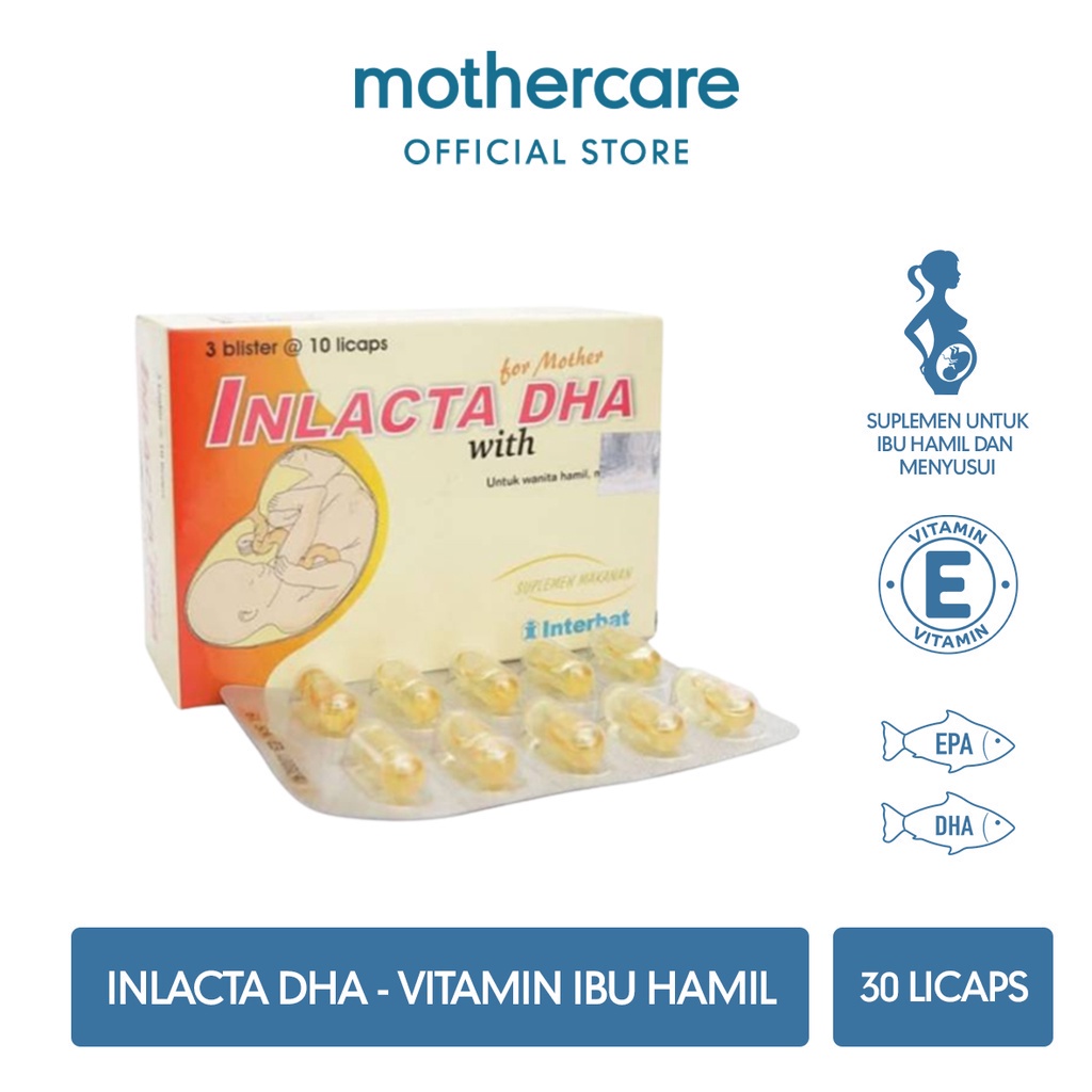 Jual Inlacta DHA - Vitamin Ibu Hamil (Mothercare - 30 Licaps/Box) | Shopee Indonesia