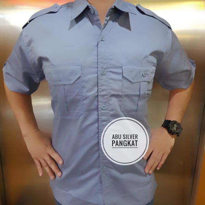 Jual Seragam Baju Abu Muda Pangkat Kemeja Pendek Trans Net Tv Pdh Pdl ...