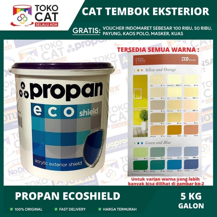 Jual Cat Tembok Luar Propan Ecoshield ES-600 White 5 Kg Galon // Cat ...