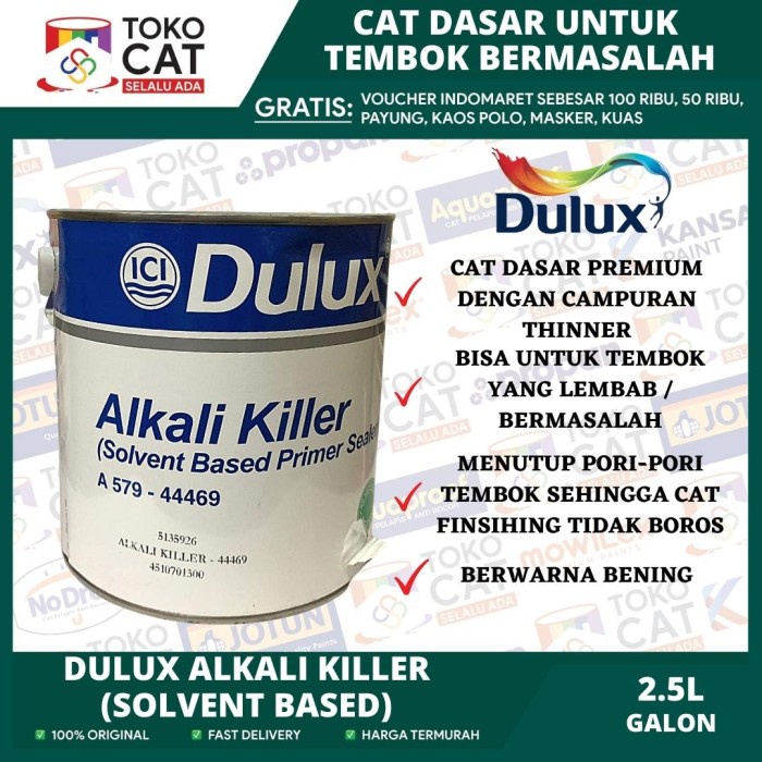 Jual Dulux Alkali Killer Solvent Based Primer Sealer 2,5L Galon / Cat ...