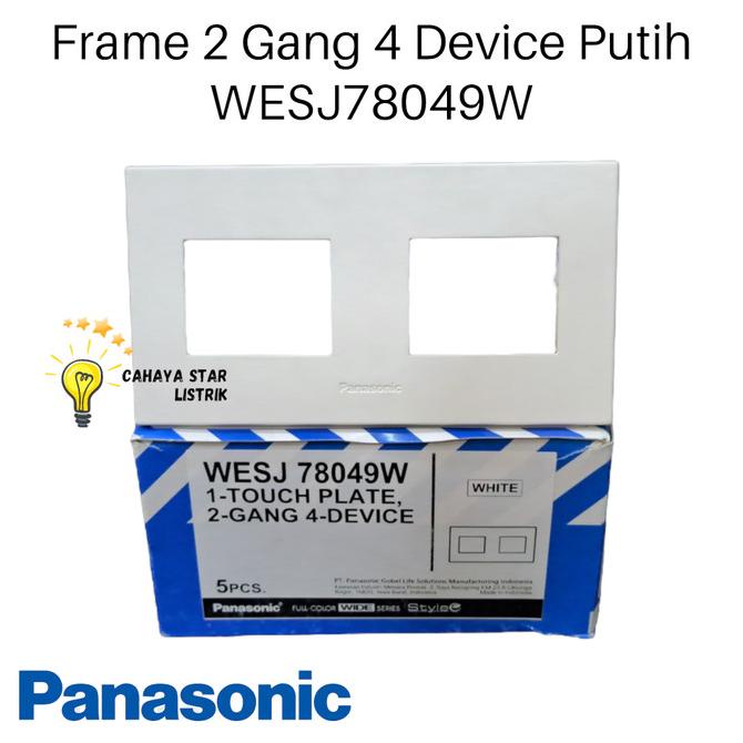 Jual Panasonic Frame Saklar 2 Gang 4 Device Putih Wesj 78049W Minimalis ...