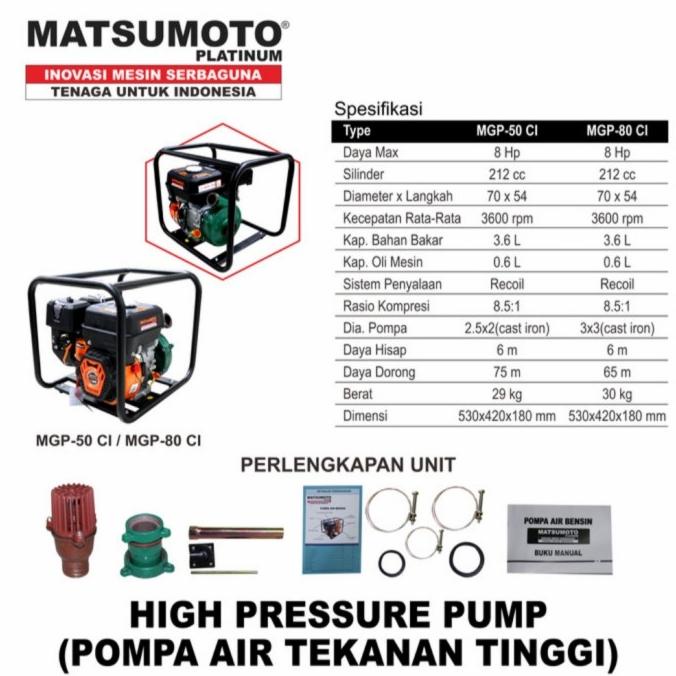 Jual Pompa Air Pemadam Api Tekanan Tinggi High Pressure Pump Mgp50Ci ...