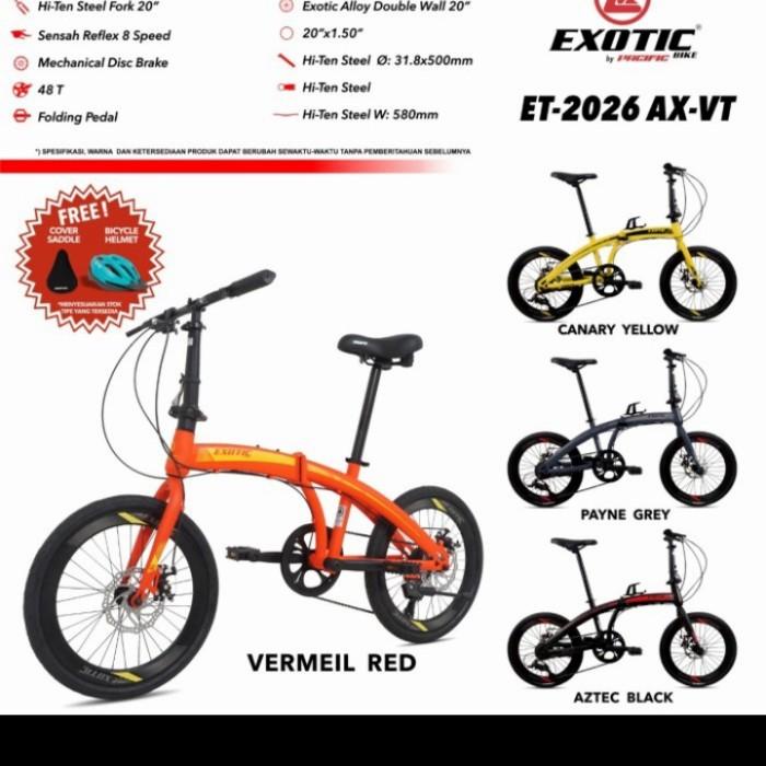 Jual sepeda lipat pacific exotic et 2026 ax vt 20 inch banyak freenya ...