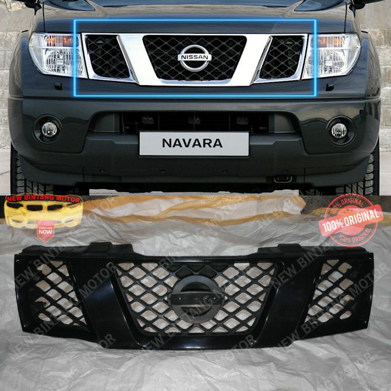 Jual Grill nissan navara D40 black 2006 2011 original | Shopee Indonesia