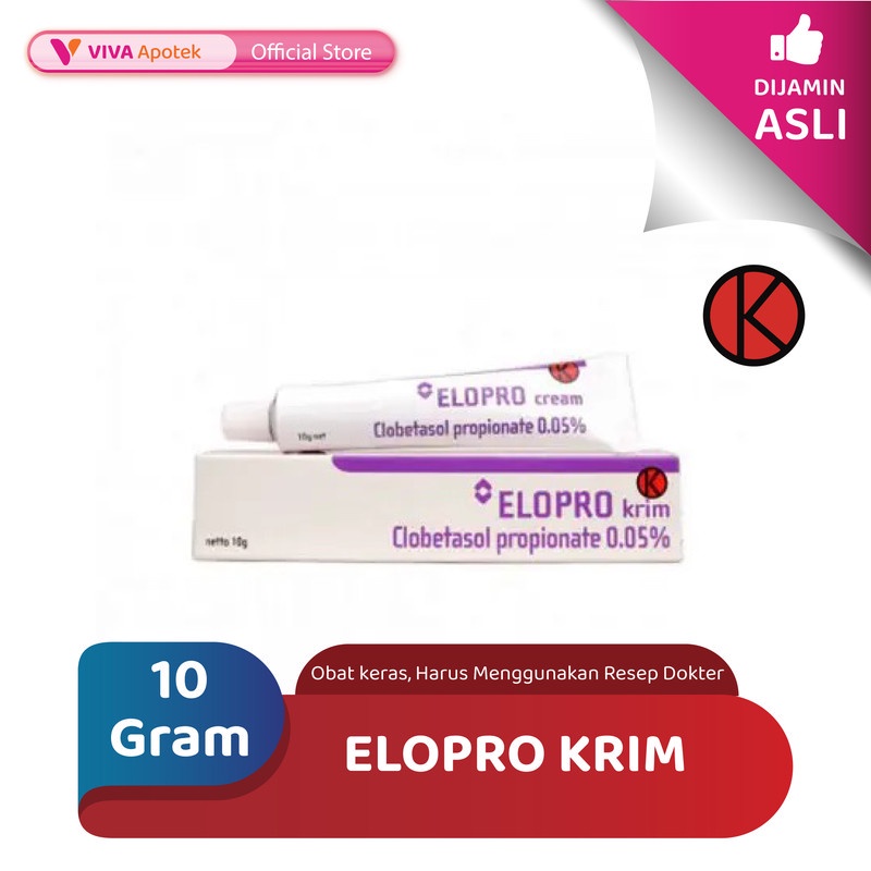 Jual Elopro Krim / Clobetasol propionate 0,05% / Infeksi Kulit (10 Gram ...