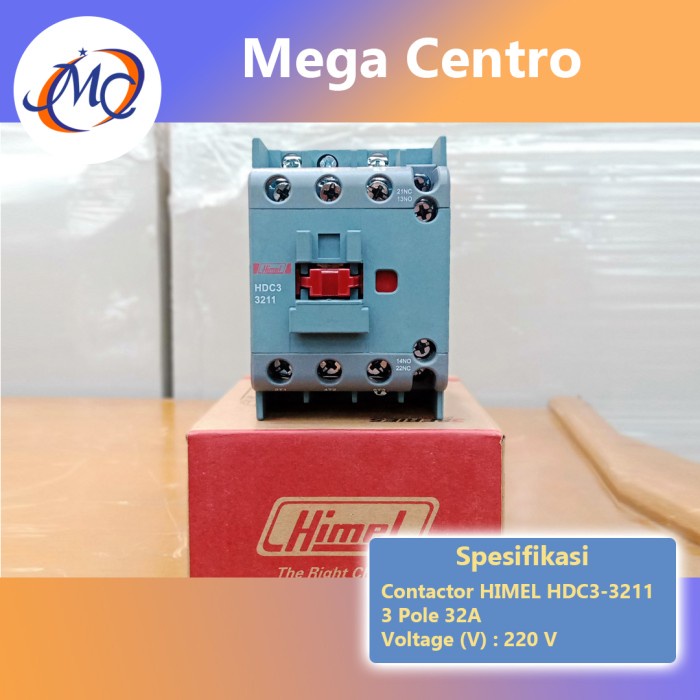 Jual [New] Kontaktor/ Magnetic Contactor Himel Hdc3-32 3Pole 220V 32A Limited | Shopee Indonesia