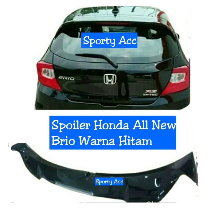 Jual Original Spoiler Honda Brio 2018-On Warna Hitam With Lampu Rem ...