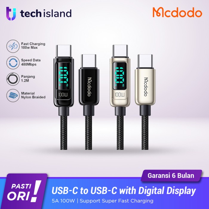Jual Mcdodo Kabel USB-C to USB-C Digital Display Super Fast Charge PD ...