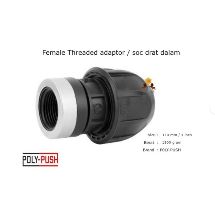 Jual [New] Sok Drat Dalam / Female Threaded Coupling Compression 110Mm ...