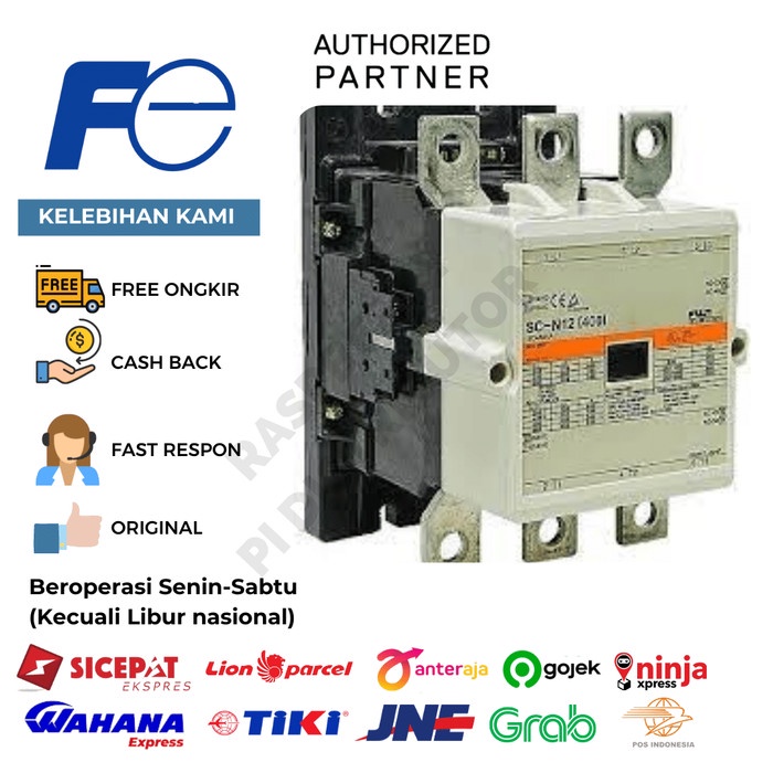 Jual Ori Fuji Contactor 3Phase 400A 220Kw Sc-N12 200Vac/Dc 2No 2Nc ...