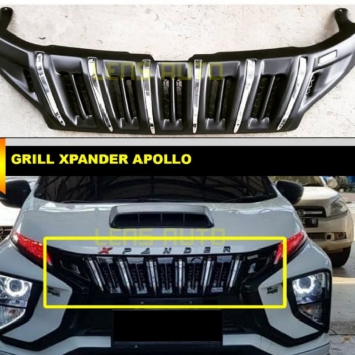 Jual Ready Front Grill Mitsubishi Xpander Model Apollo Hitam Glossy ...