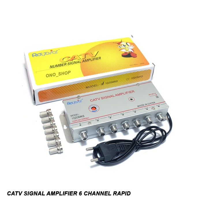 Jual CATV SIGNAL AMPLIFIER 6 CHANNEL 20 DB RAPID | Shopee Indonesia