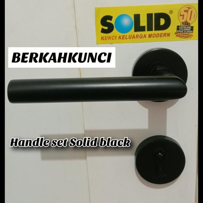Jual Handle Pintu Set Hre 61.41 Black Solid Set | Shopee Indonesia