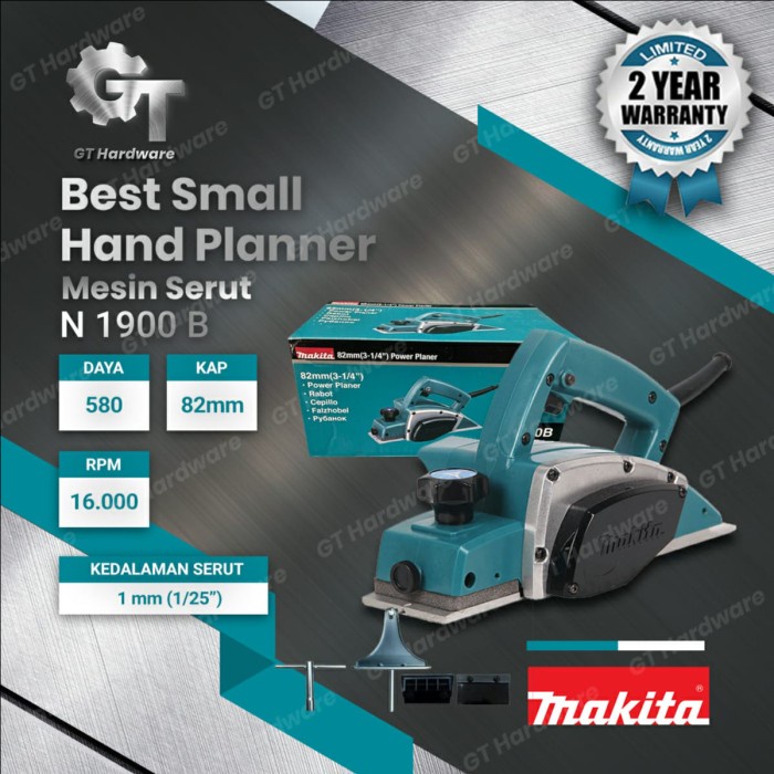 Jual Makita N1900B Mesin Serut/Ketam /Power Planner 82Mm 580 Watt | Shopee Indonesia