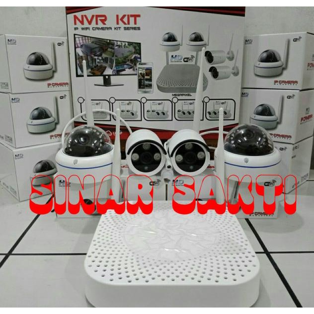 Jual CCTV IP CAM/IP CAMERA 4CH 4 CAMERA 3MP CAMERA IP WIRELESS TANPA ...