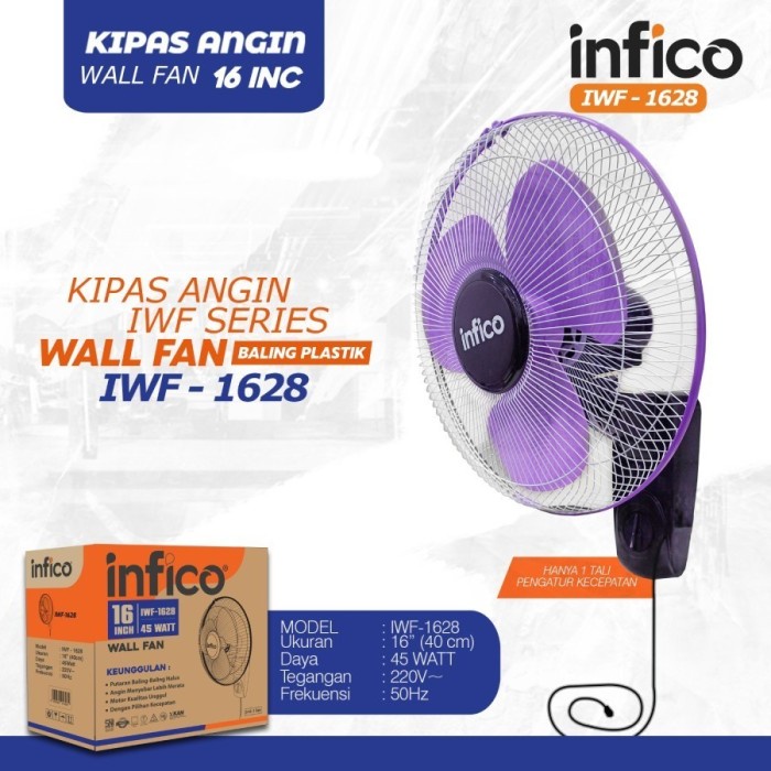 Jual Produk Terbaik] KIPAS ANGIN DINDING INFICO 16 INCH IWF-1628 WALL ...