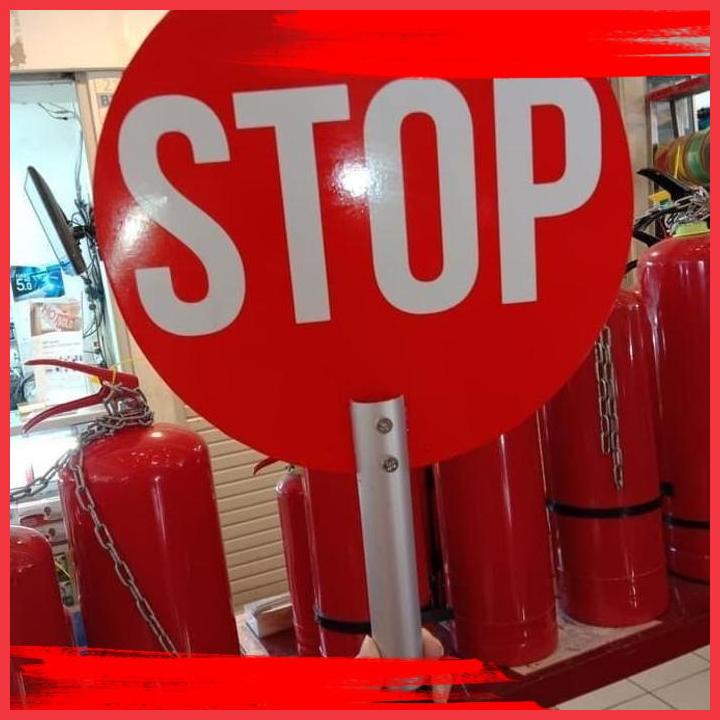 Jual (sent) rambu stop diameter 24cm pegangan 22cm rambu lalu lintas ...