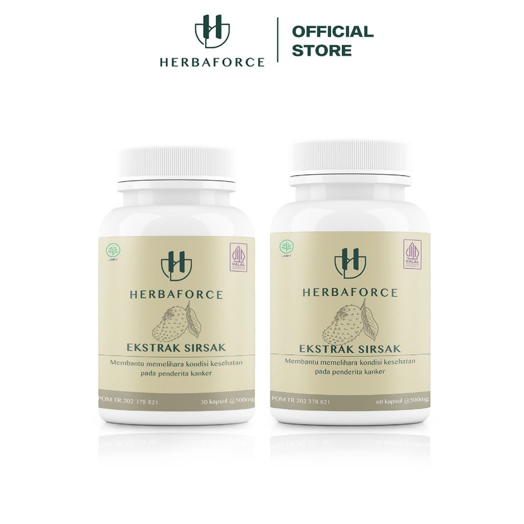 Jual HERBAFORCE Ekstrak Sirsak Obat Suplemen Herbal 30 / 60 Kapsul ...