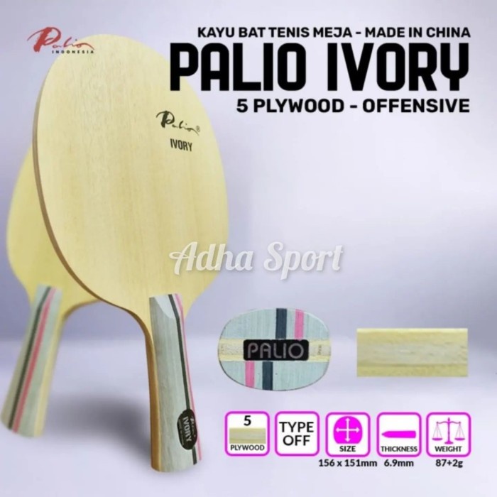 Jual Kayu Bet Pingpong Palio Ivory Original Blade Bat Tenis Meja | Shopee Indonesia