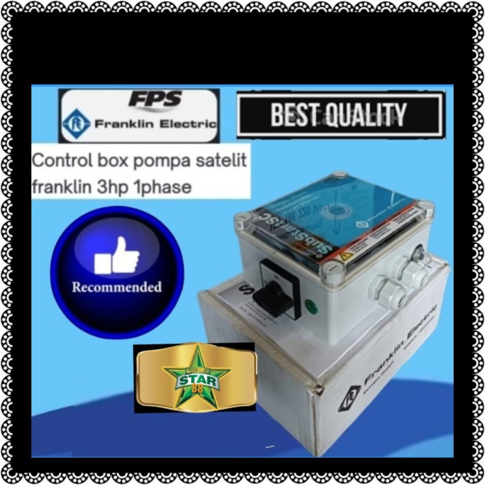 Jual Asli C Box Pompa Satelit Franklin 3Hp 220V 1Phase Submersible Cnp ...