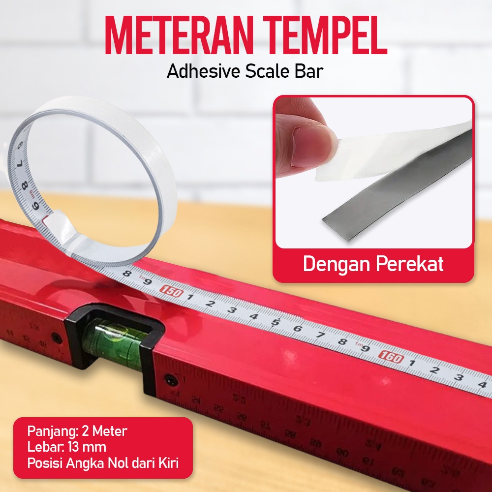 Jual Meteran Tempel Adhesive Scale Bar 2 Meter / Meteran Kain Baju ...