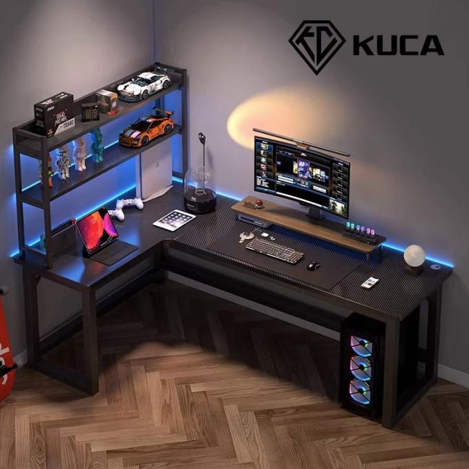 Jual KUCA Meja Gaming Karbon Serat Meja Gaming Meja Komputer Minimalis ...